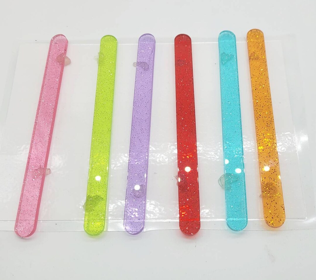 Translucent Glitter Cake Sticks: Holiday Baking & Craft Sticks - Etsy