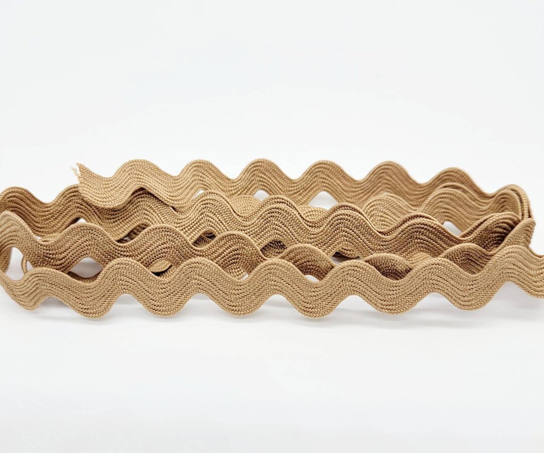 8 MM Sandy Brown Ric Rac: Textured Craft Ribbon - Etsy