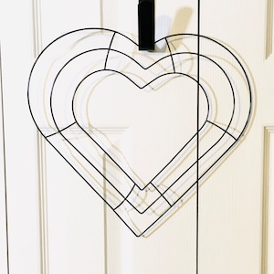 Heart Shaped Wire Wreath Form Valentines Day Wreath - Etsy