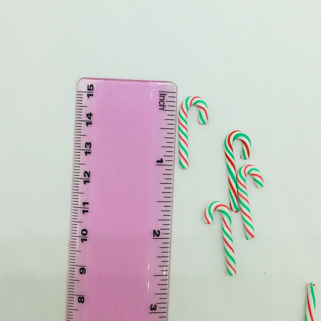 Mini Candy Canes, Rainbow Candy Cabochons, Christmas, Holiday Decor ...