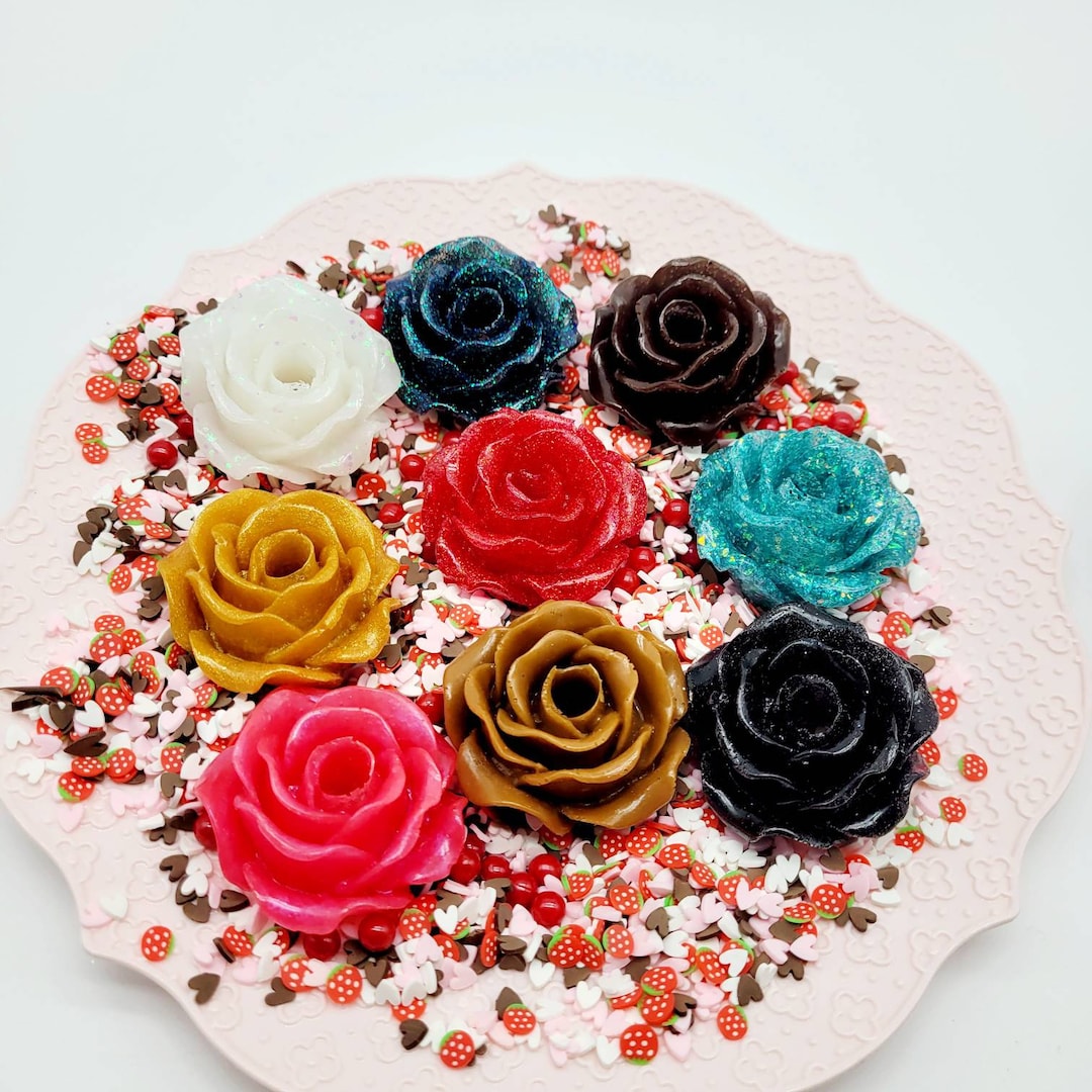 Rose Straw Toppers, Glitter Rose, Tumbler Accessory, Party Favor ...