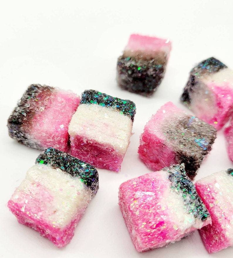 5 Piece Fake, Neapolitan Coconut Candy, HANDMADE Cabochons, Photo Props ...
