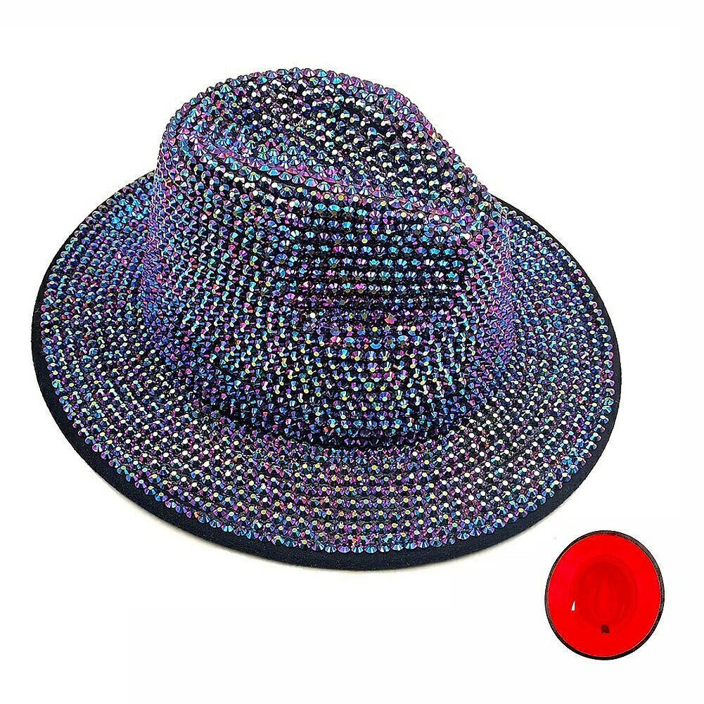 Luxspecialty Bling Chip Stone 2 Tone Fedora Hat - Etsy
