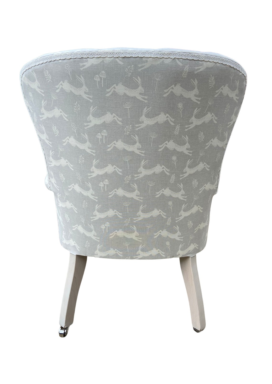 Armchair Chair Seat in Grey With Printed Bunny Rabbits Animal - Etsy UK
