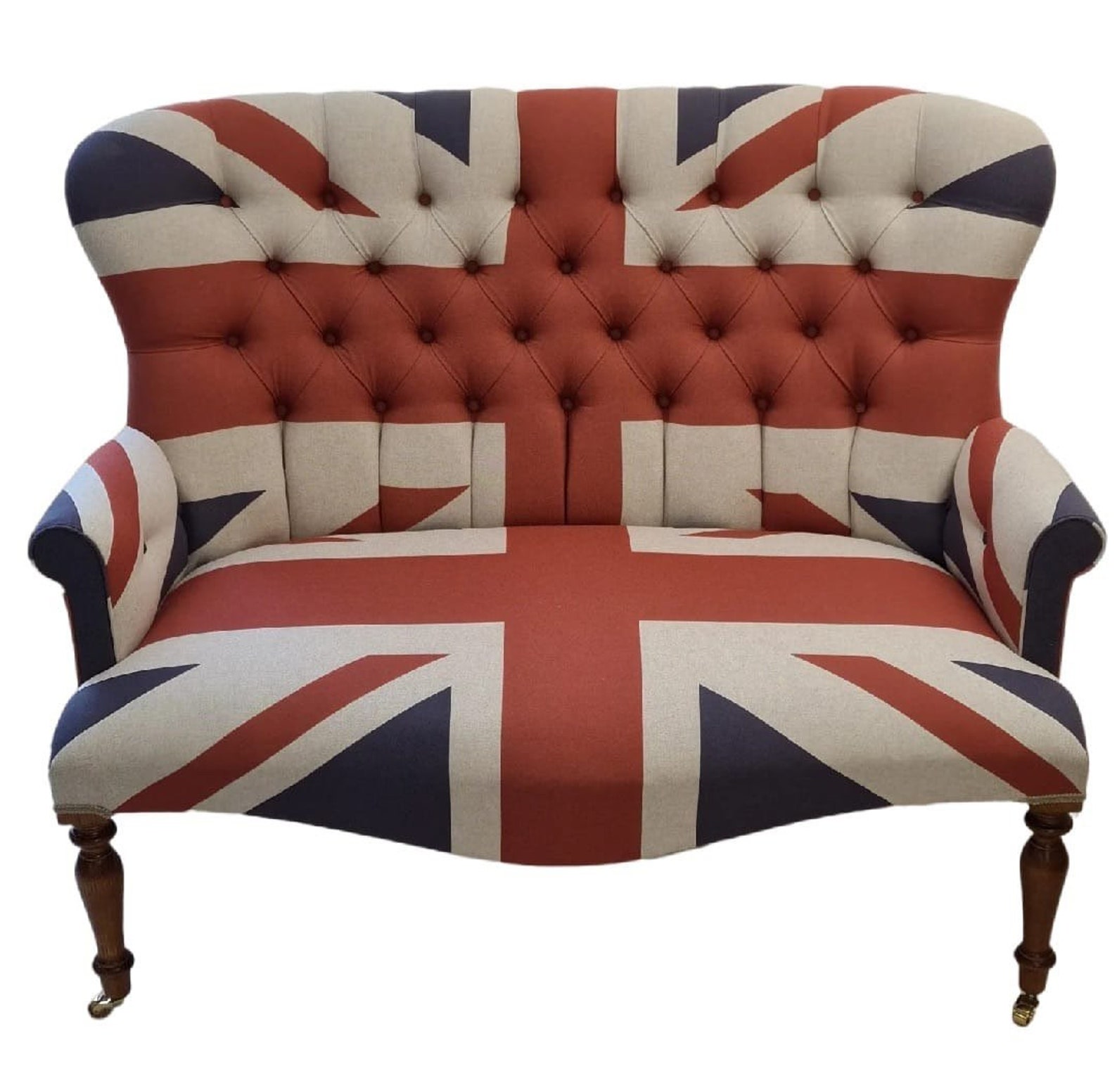 Small Two Seater Armchair Chair/sofa in A Vintage Style - Etsy UK