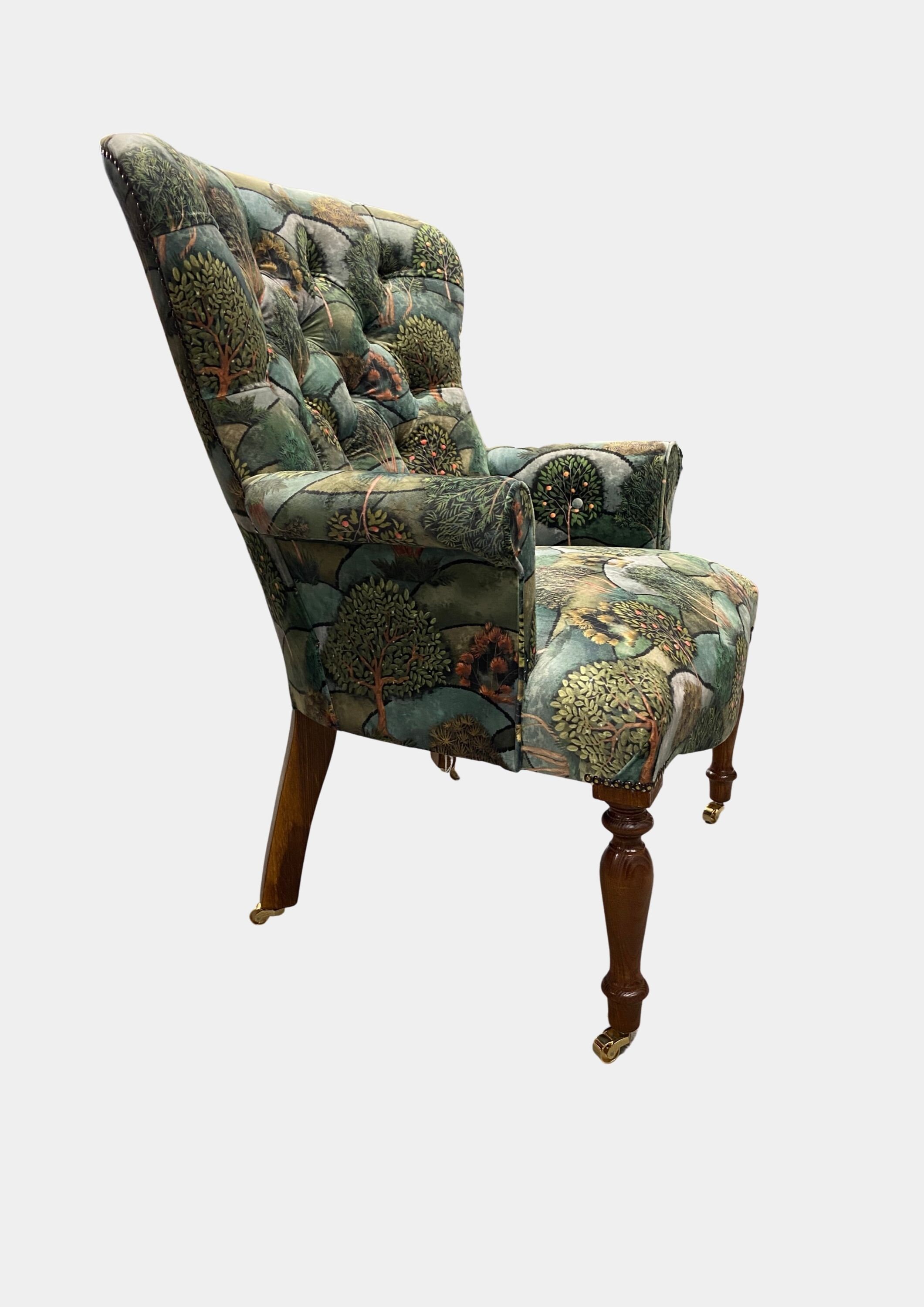 Armchair Chair Seat in a Printed Tree Design in Green on - Etsy UK