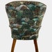 Armchair Chair Seat in a Printed Tree Design in Green on Velvet ...