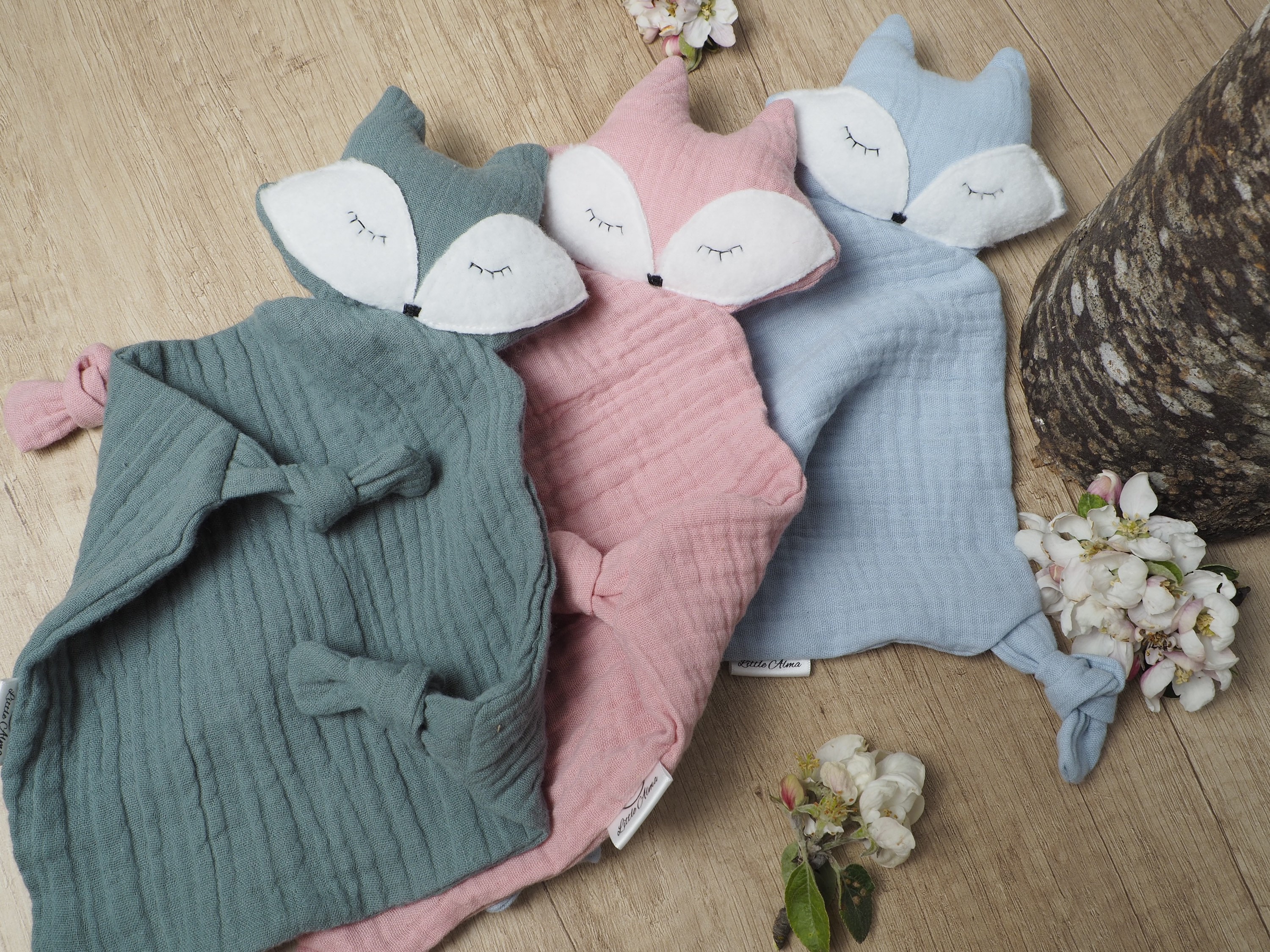 Baby Double Gauze Comfort Blanket Fox Comforter Taggie - Etsy