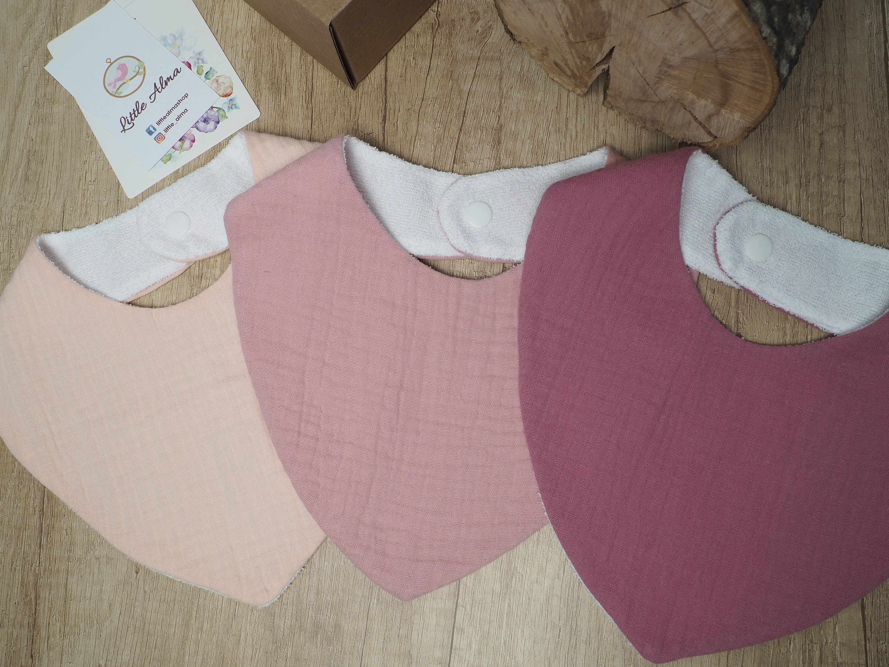 SET OF 3 Muslin Baby Bibs Premium Quality Bib Burp Clothes - Etsy UK