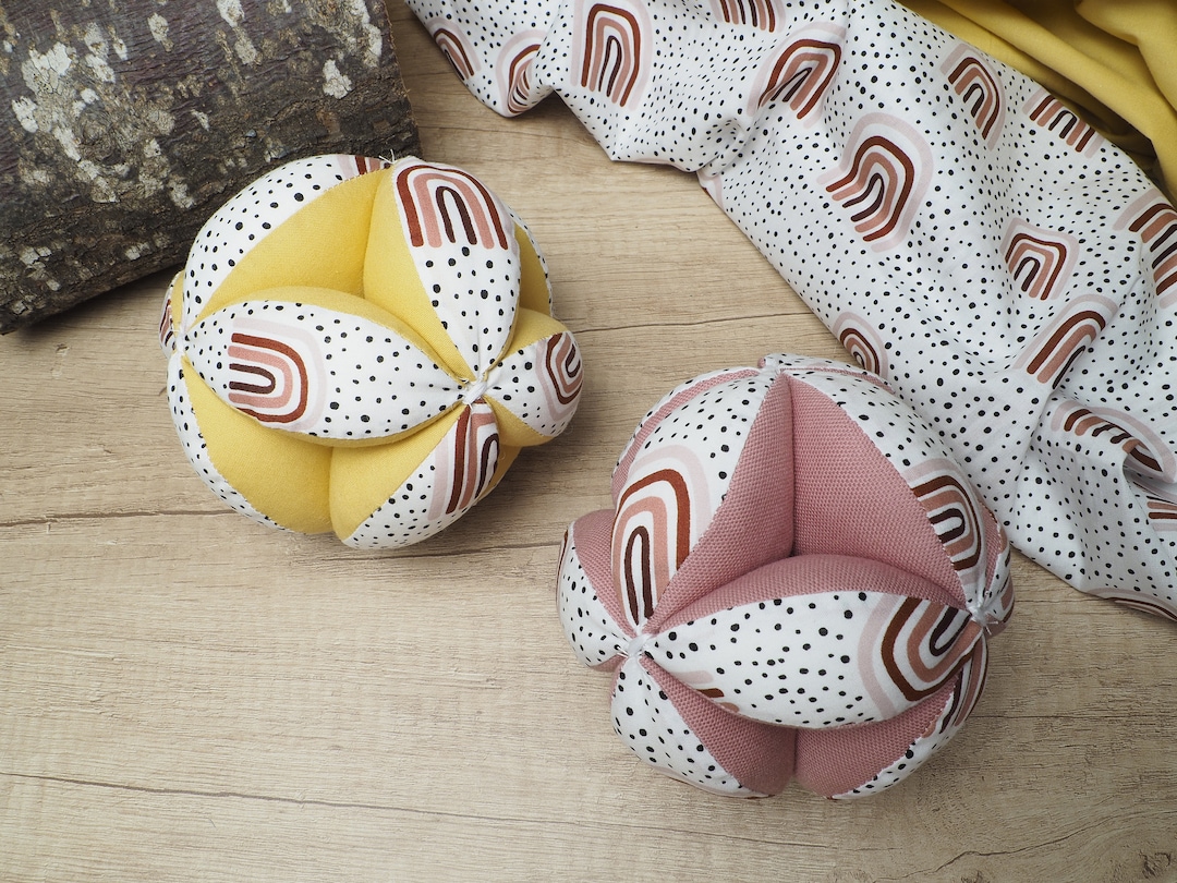 Rainbow Pattern Montessori Ball, Soft Ball, Puzzle Ball, Amish Ball ...