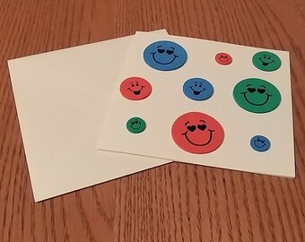 Smiley face card | Etsy