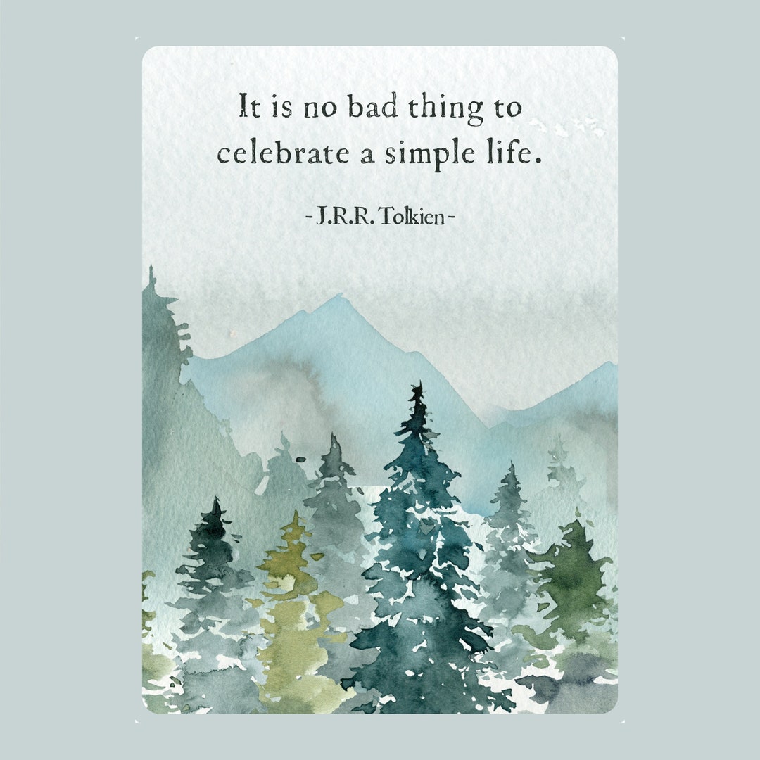 It is No Bad Thing to Celebrate a Simple Life JRR Tolkien Quote Magnet ...