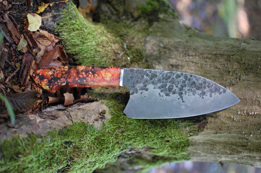 Serbian Chef Knife (limited Autumn Collection), Handmade Forged Kitchen ...