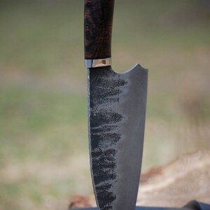 Serbian Chef Forged Knife With Leather Sheath, Chopper Handmade Knives ...