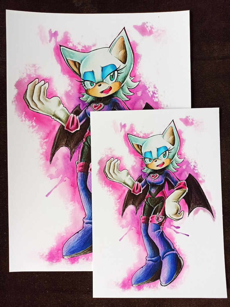Rouge The Bat Sonic Prime Fanart Print Etsy
