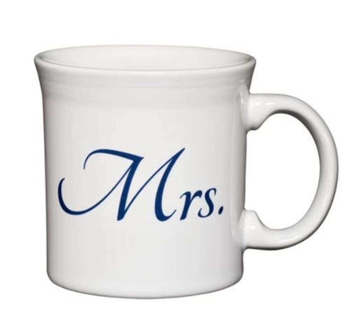 Fiesta White RARE Mr. & Mrs. Java Mug Bridal - Etsy