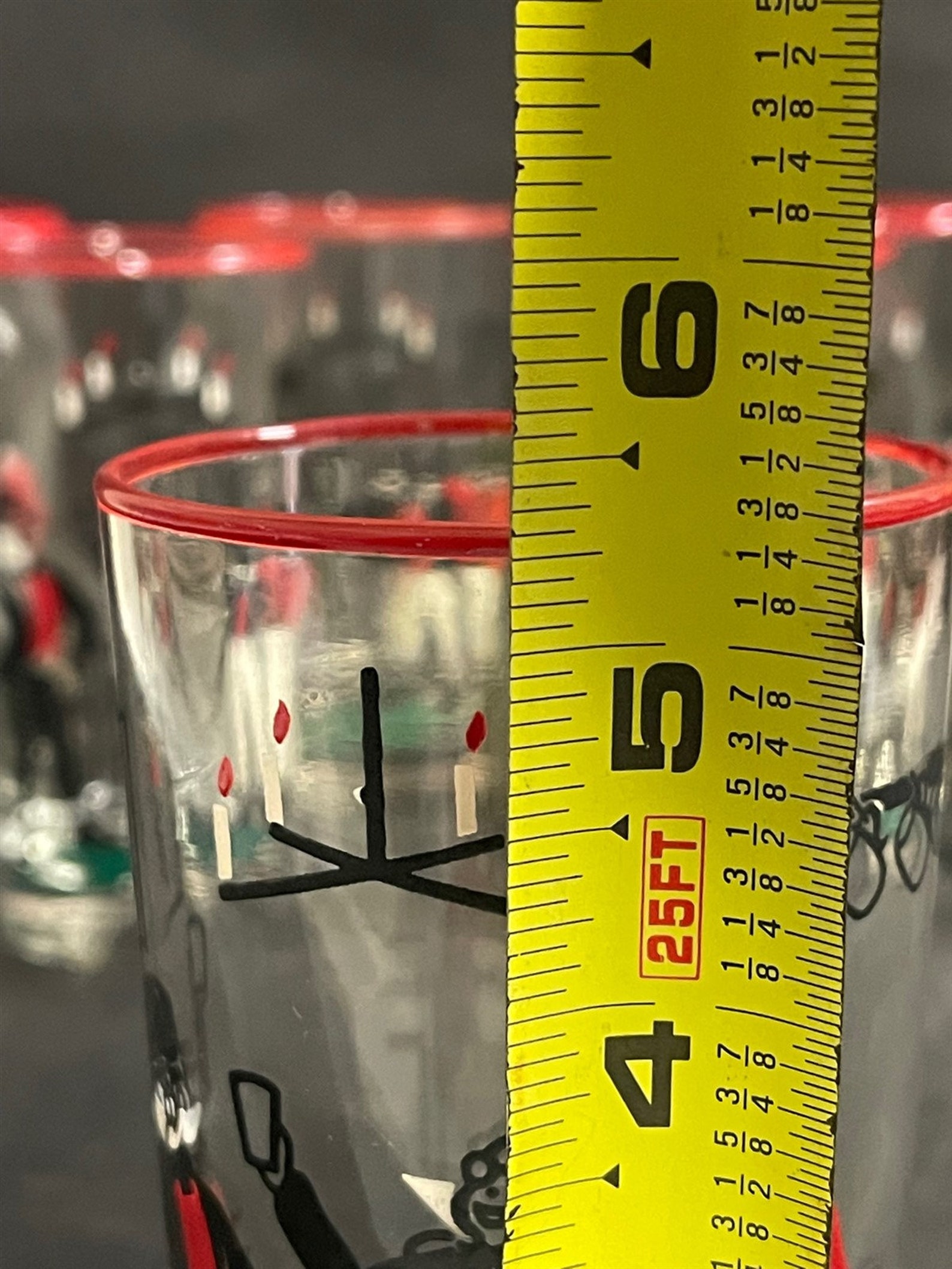 Vintage Libbey Pickwick Dickens Men in Tavern Set of 8 Red | Etsy