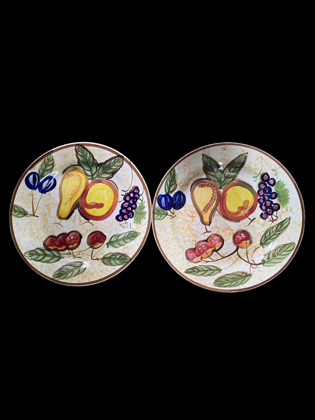 Fruit Design Dinner Plate Vintage Greenbrier International Stoneware ...