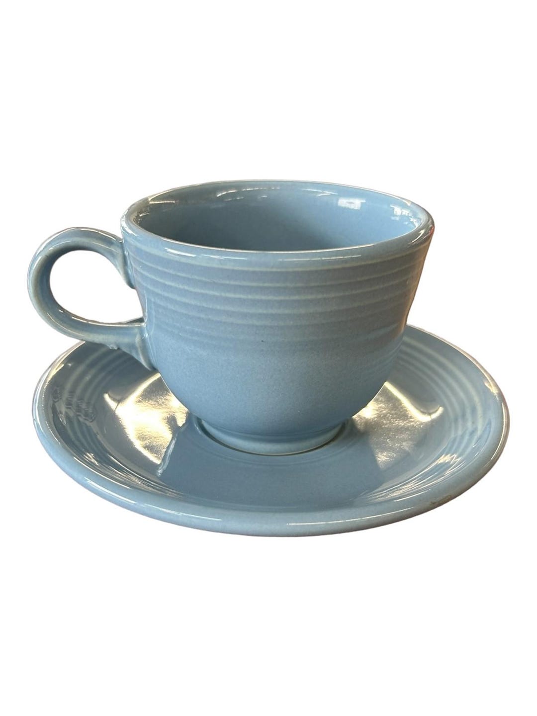 Fiesta - Periwinkle Blue Tea Cup W/ Saucer Homer Laughlin Ceramic ...