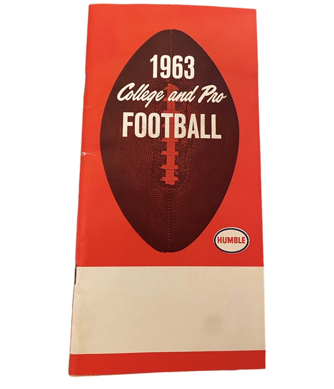 1963 College and Pro Football Charts, Rules and Team Round-ups by ...
