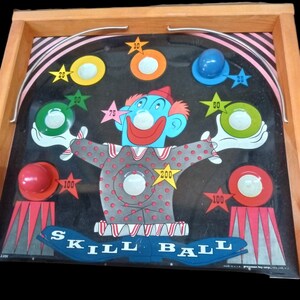 Pressman Clown Skill Ball Game Complete in Packaging Vintage Skill Game ...