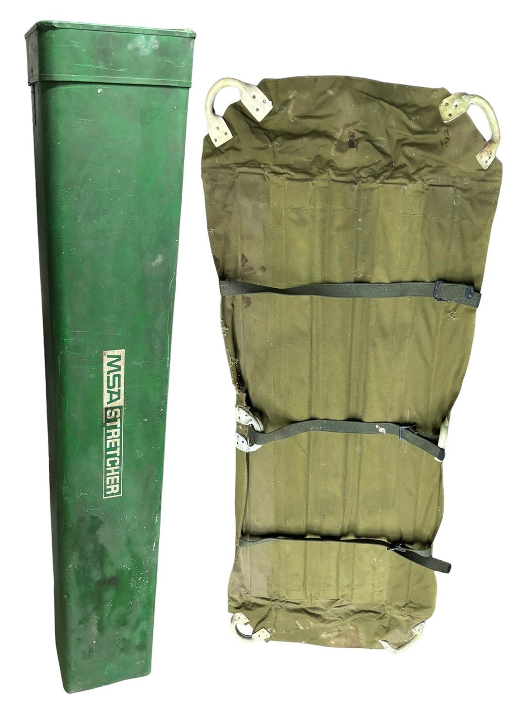 Military Stretcher MSA US Combat Gurney Militaria Metal Case Green - Etsy