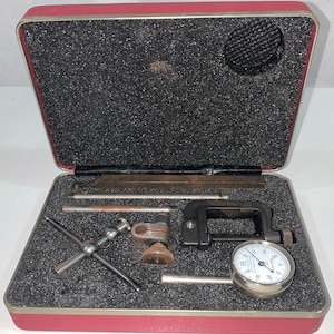 Vintage Starrett Universal Dial Test Indicator Red Vinyl Kit - Etsy