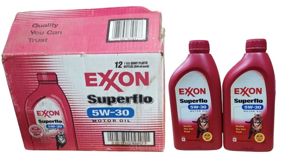 Exxon Motor Oil With Box Vintage Collectible Garage Automotive Care - Etsy