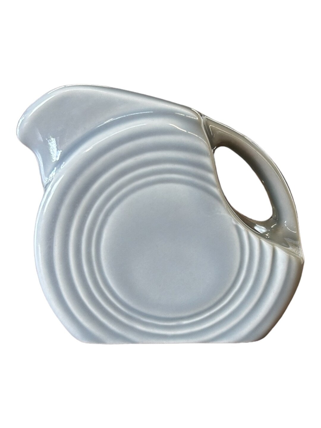 Fiesta Pearl Gray/grey Mini Disk Pitcher Ceramic Homer Laughlin Decor ...