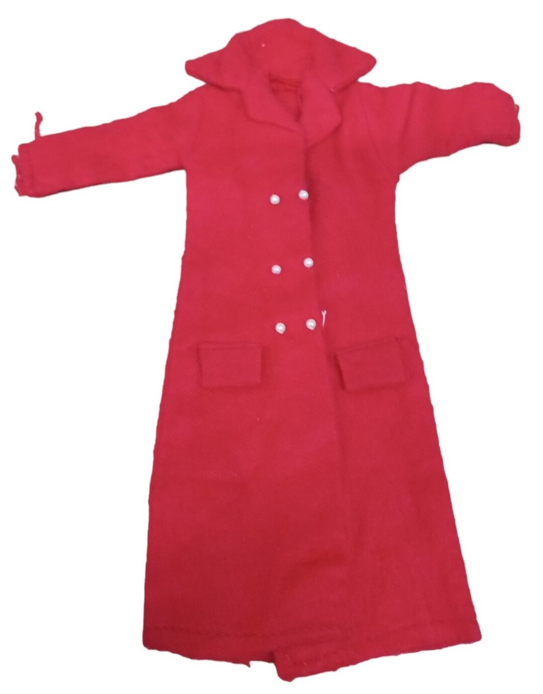 Barbie Maddie Mod Red Long Jacket Doll Outfit Doll Clothing Vintage ...