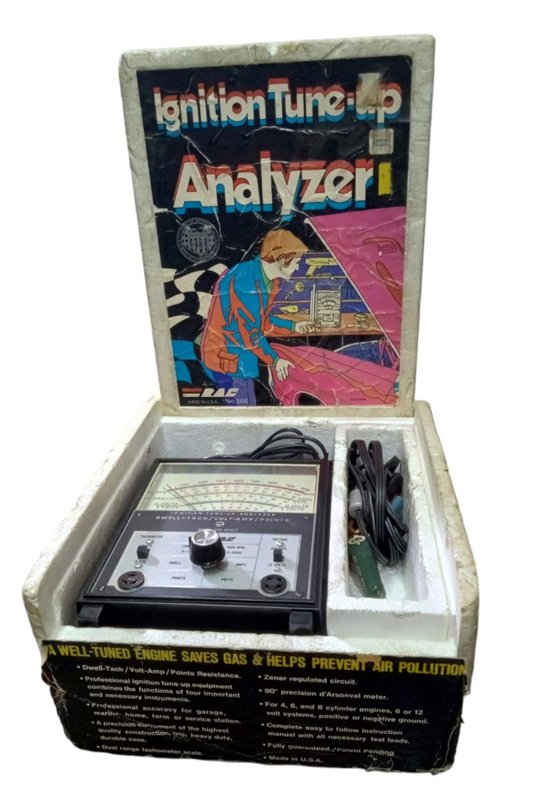 Ignition Tune-up Analyzer Antique RAC Vintage No 566 Made in USA ...