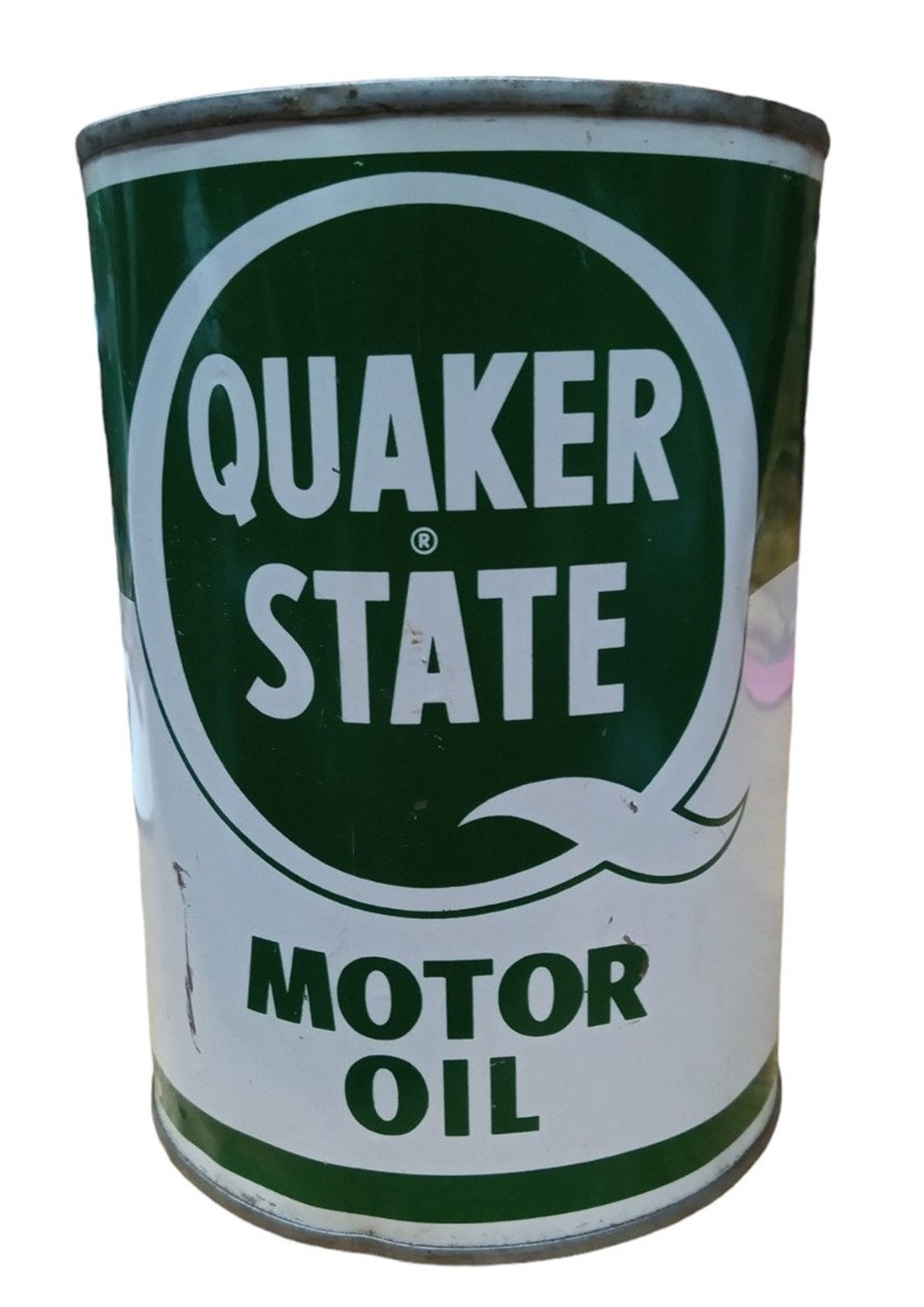 Quaker State Motor Oil Can Vintage Collectible Automotive Care Garage ...