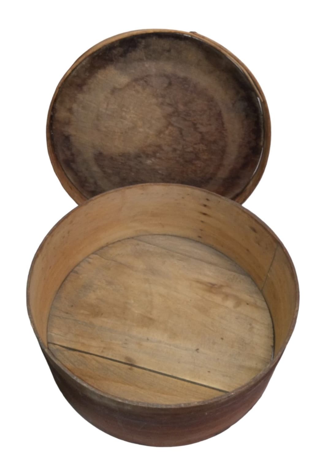 Wooden Cheese Wheel Box Vintage Collectible Decorative Rustic Storage ...