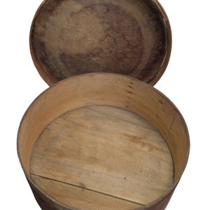 Wooden Cheese Wheel Box Vintage Collectible Decorative Rustic Storage ...