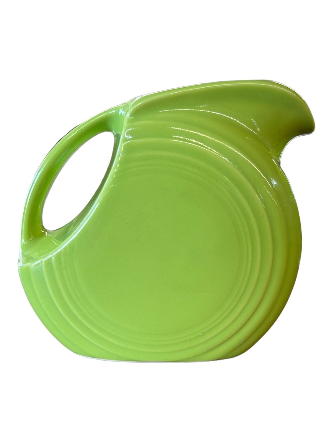 Fiesta - Chartreuse Green 67OZ Large Disk Pitcher No Box Ceramic Homer ...