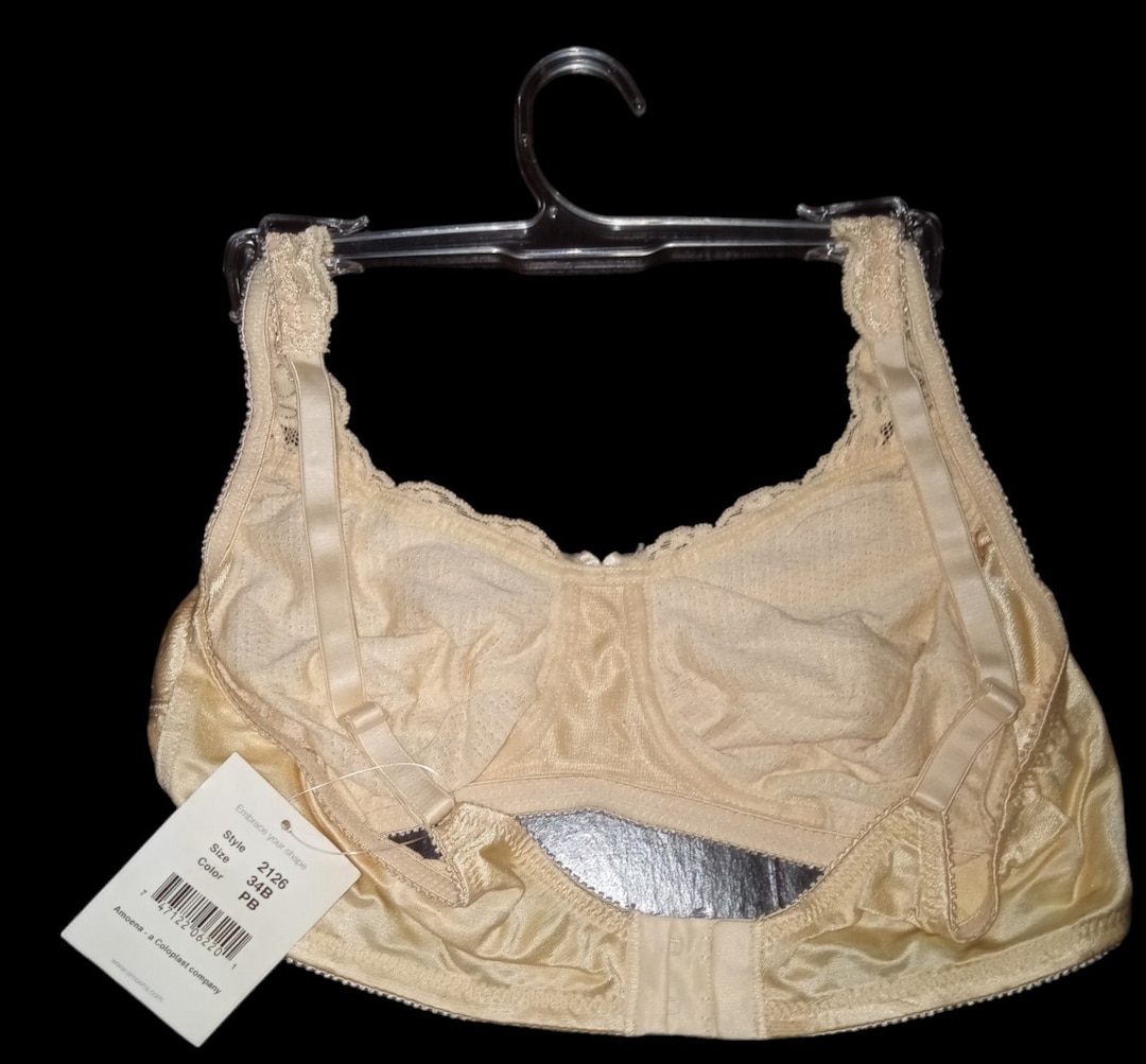 Amoena Bra Peanut Butter Style 2126 Size 34B New Lingerie Store W/ Tags ...