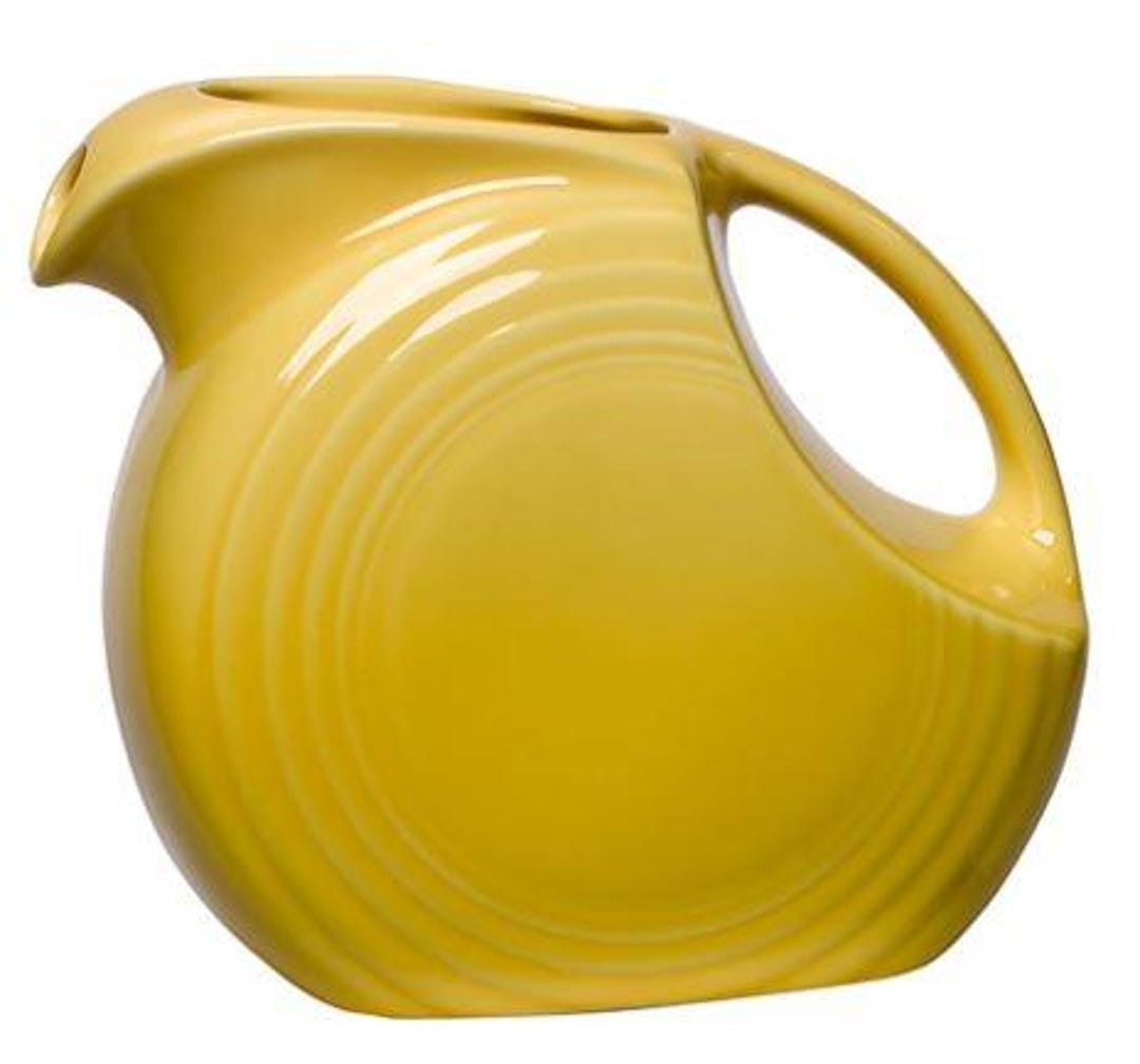Fiesta - Sunflower Yellow Small/medium Disk Pitcher - Etsy