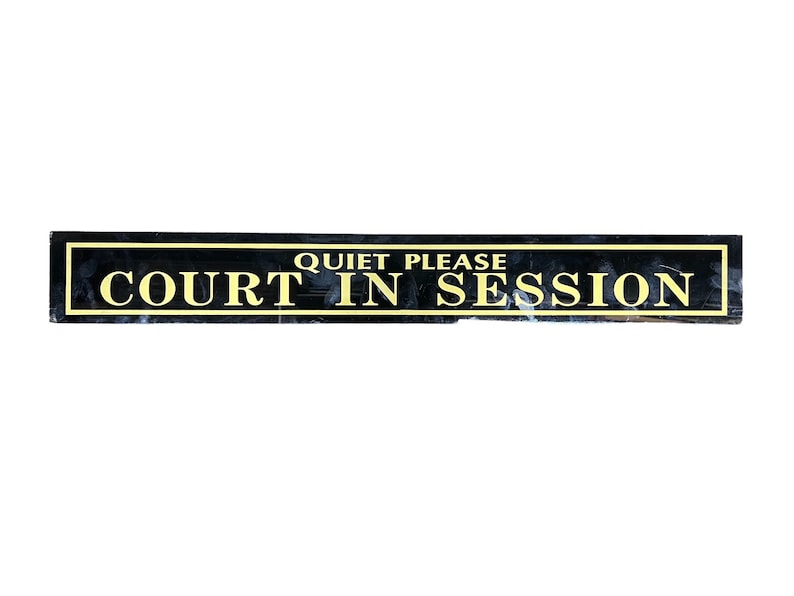 Court in Session Quiet Please - Etsy
