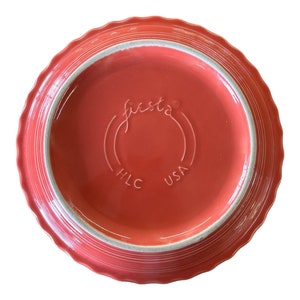 Fiesta - Persimmon Orange Deep Dish Pie Baker Plate Pan Dish Homer ...