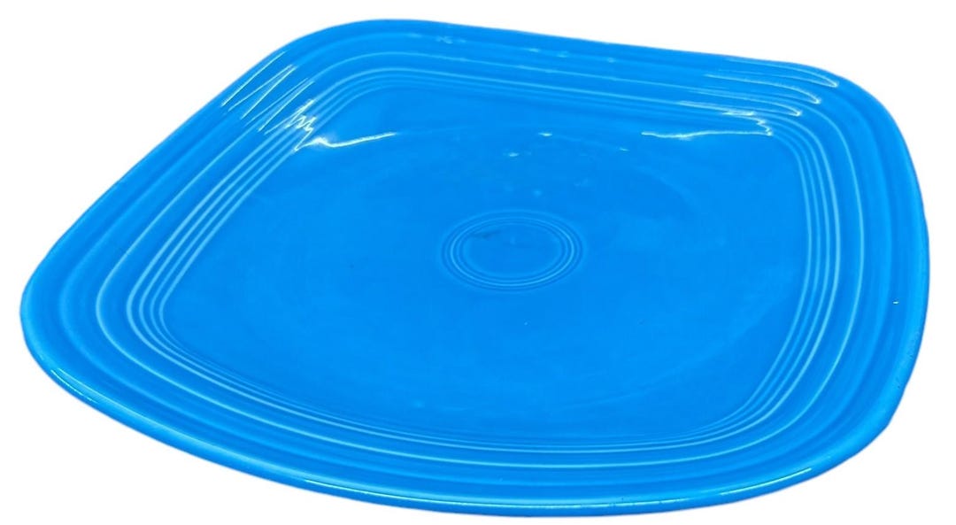 Fiesta Peacock Blue Square Dinner Plate Homer Laughlin Ceramic ...