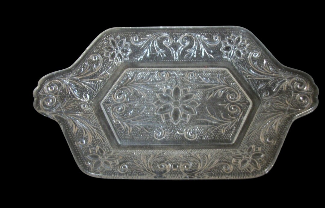 Vintage Antique Depression Glass Indiana Glass Sandwich Pattern Candy ...
