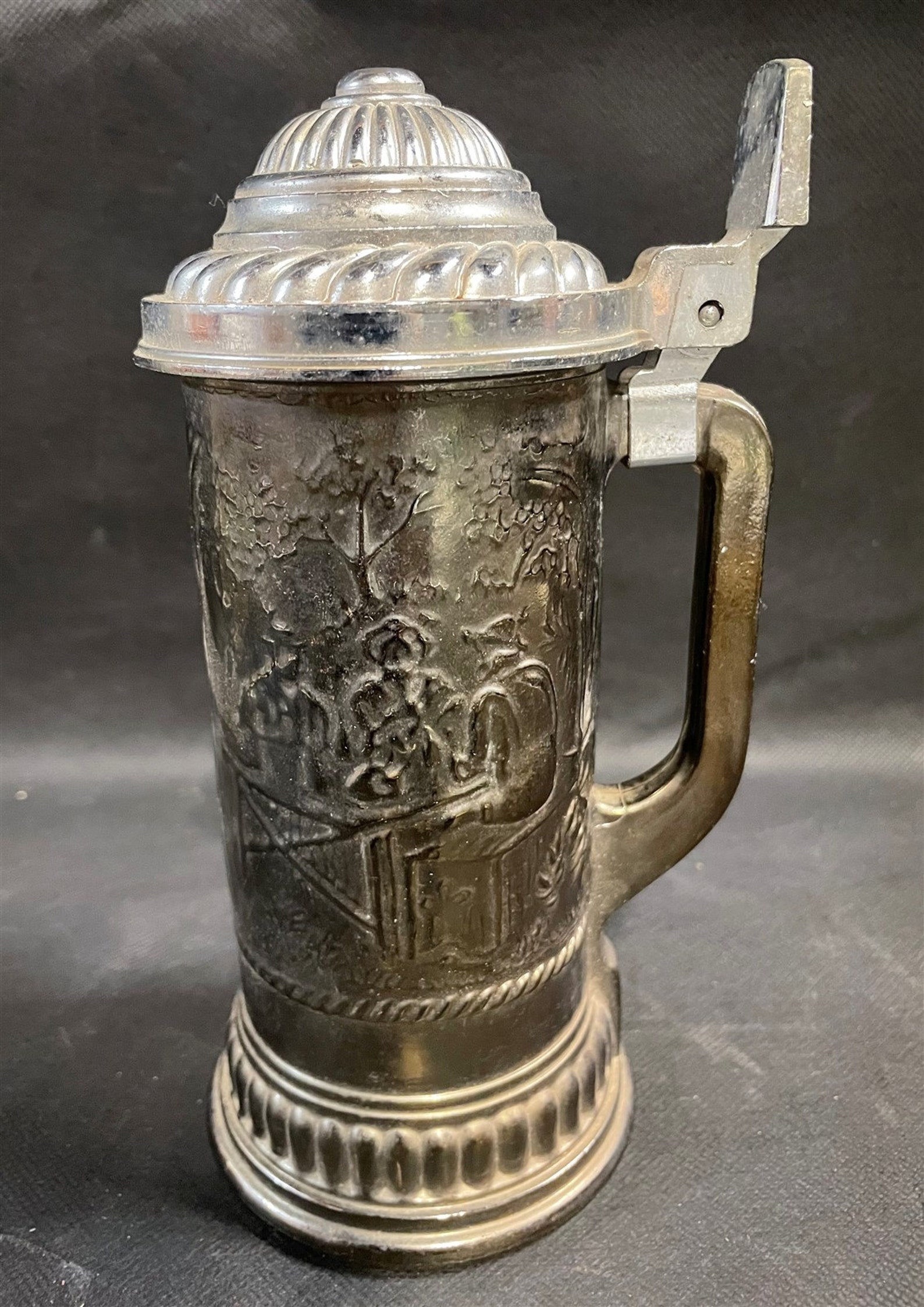 Vintage Authentic Pewter Heavy Lidded Beer Stein Germany | Etsy