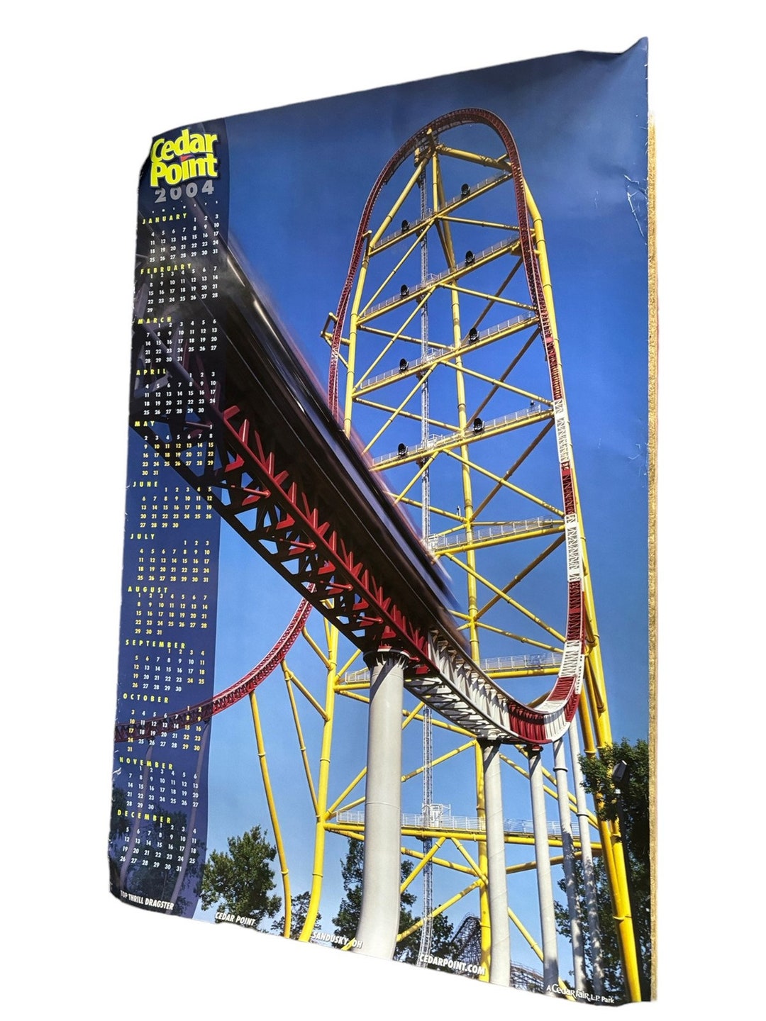 Cedar Point Poster Calendar 2004 Top Thrill Dragster Original Roller ...