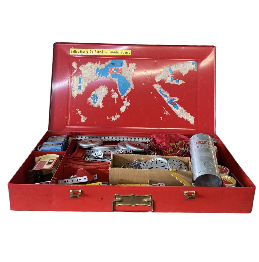 Erector Set Antique A C Gilbert Merry-go-round Parachute Jump Vintage ...