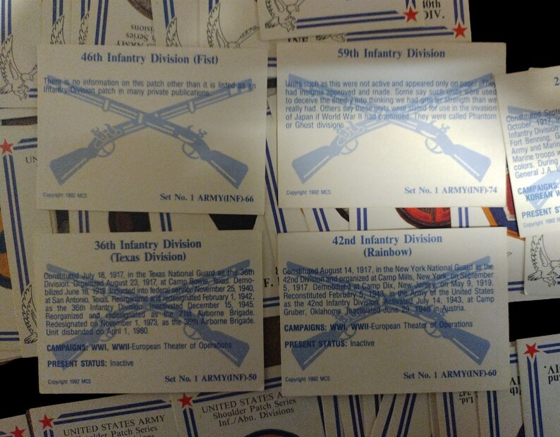 Vintage US Army Divisions Shoulder Patch Series Collectible - Etsy