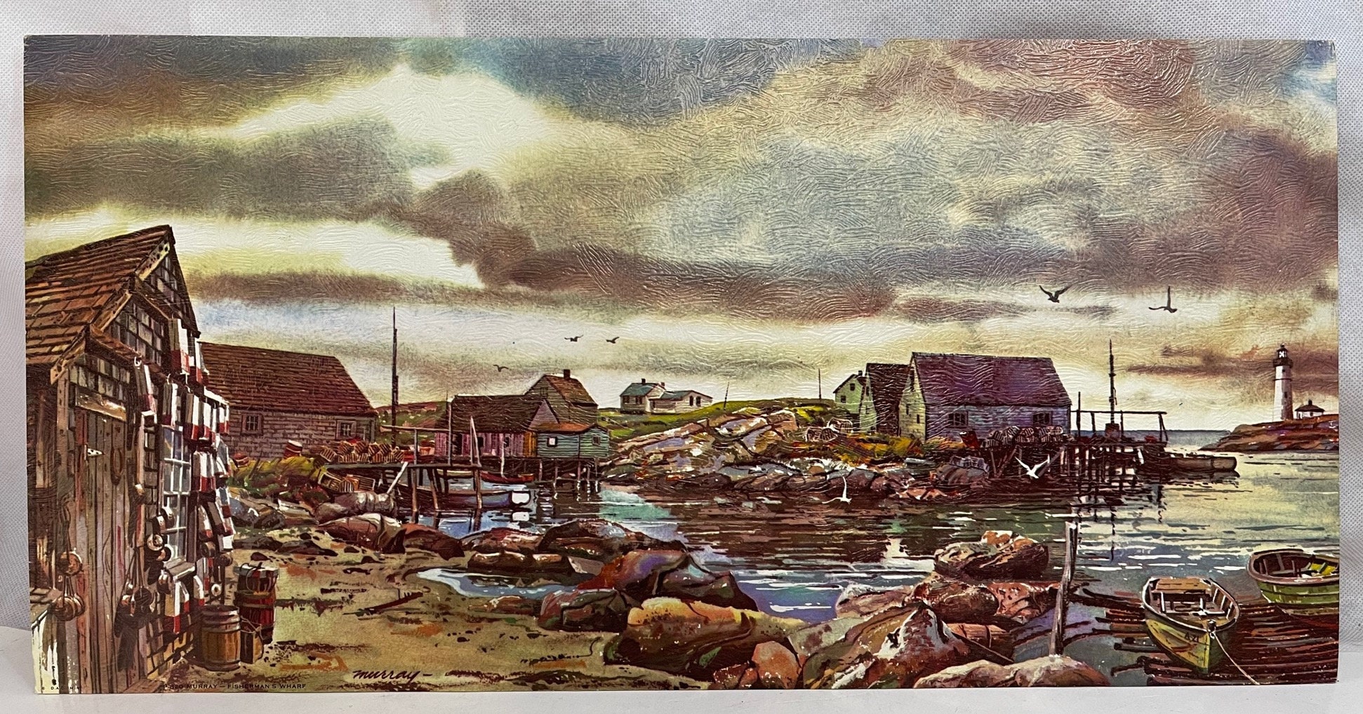 Leo Murray Fisherman's Wharf 12 X 24 Lithograph Mid Century Print - Etsy