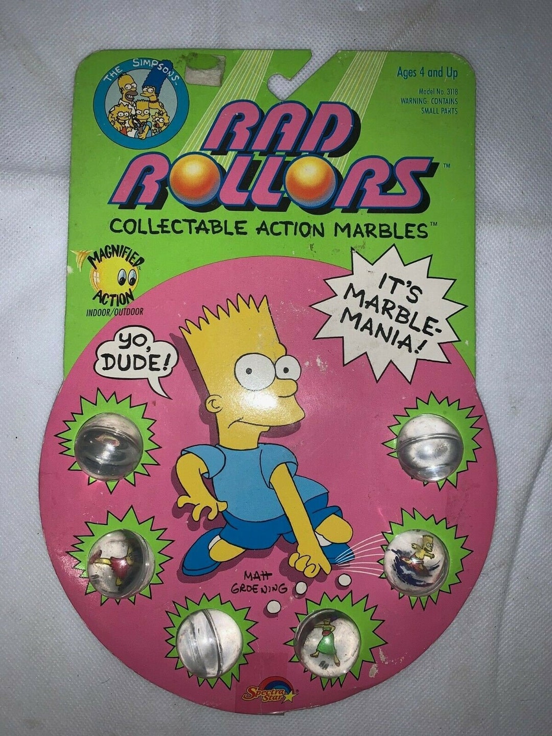 Vintage 1990 the Simpsons Rad Rollers Collectable Action - Etsy