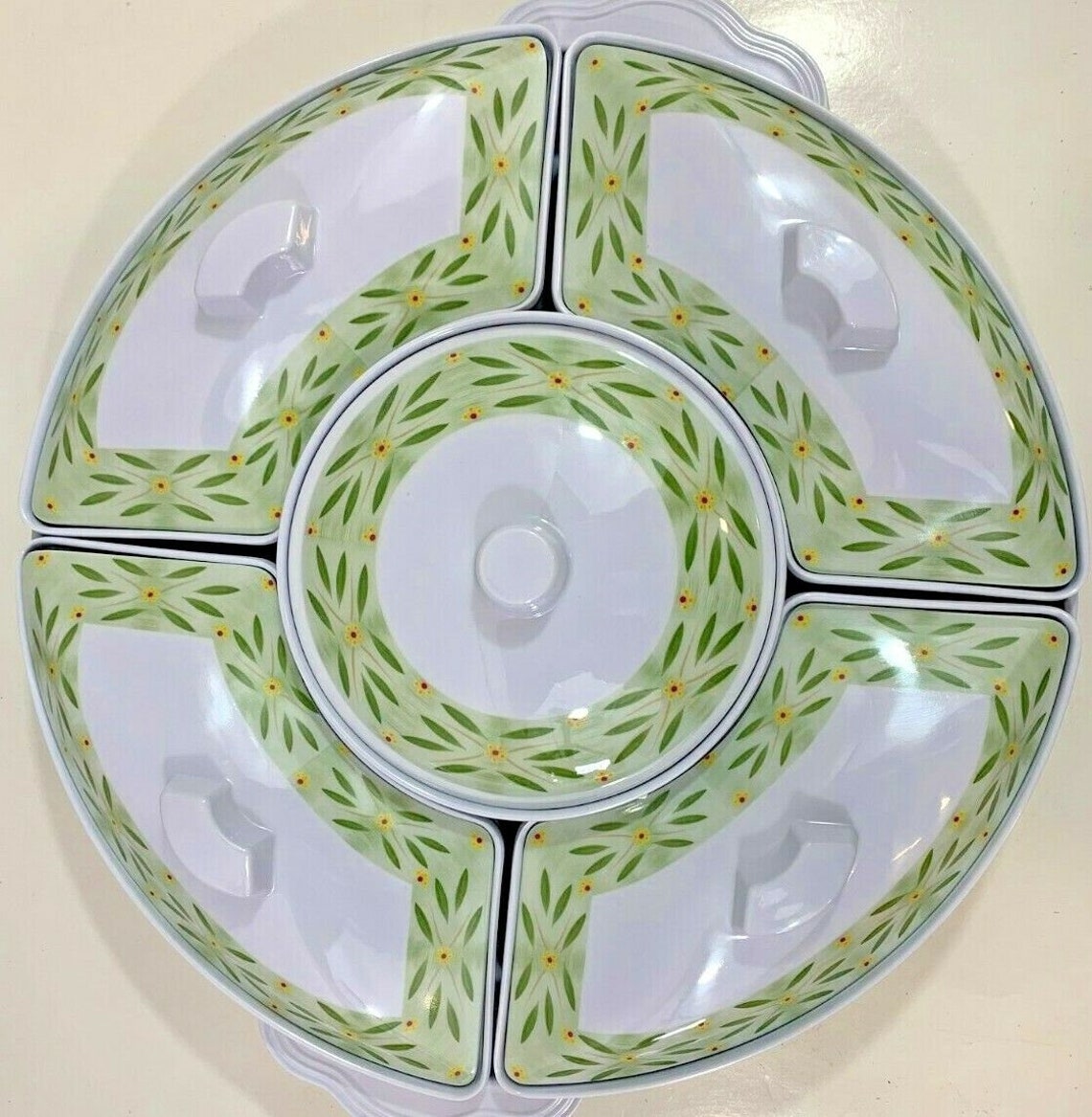 Temp-tations Ovenware by Tara Old World Condiment Tray W/ Lids | Etsy