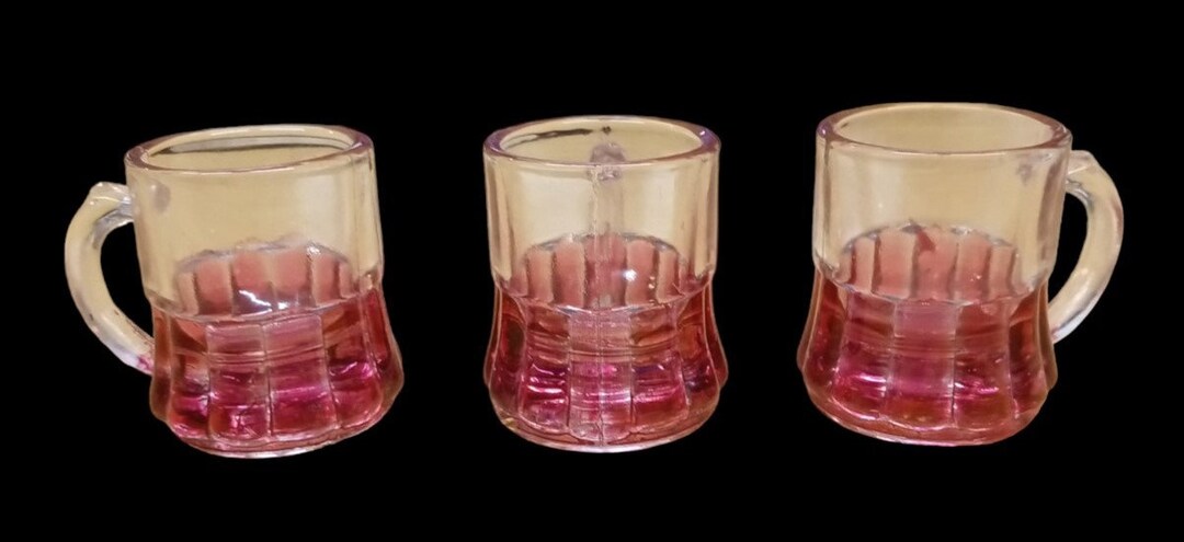 Federal Glass Mini Beer Mug Shot Glasses Set of 3 Vintage - Etsy