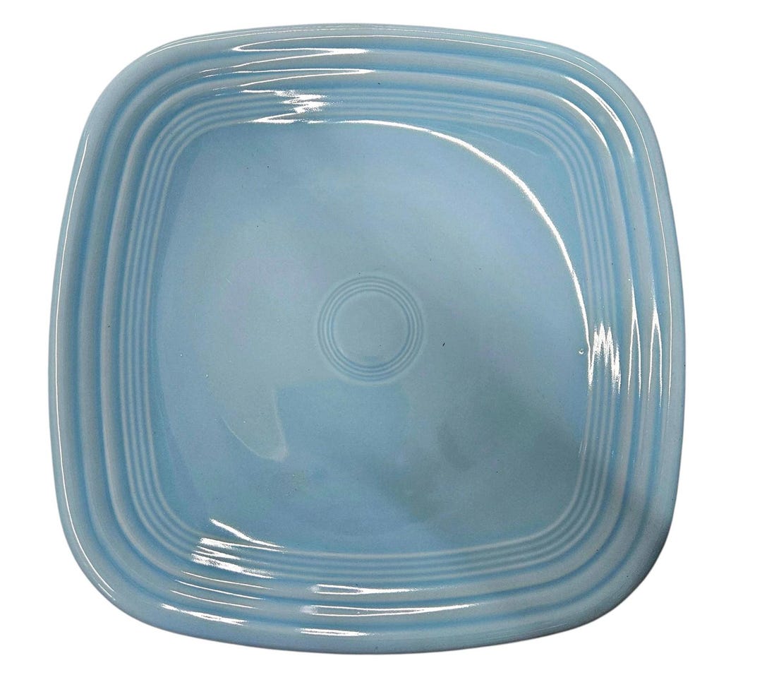 Fiesta - Sky Blue Square Dinner Plate Homer Laughlin Ceramic ...